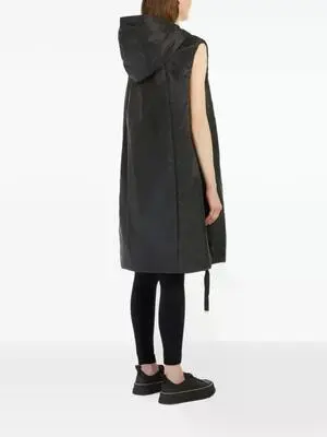 Max Mara The Cube Hooded Sleeveless Coat - Black