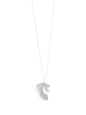 FERRAGAMO Crystal-embellished Gancini Pendant Necklace