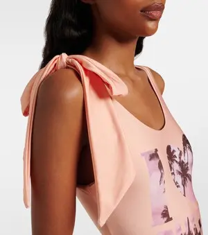 Chloé Printed One Piece Swimsuit - Orange