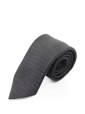 Hermès H Silk Neck Tie - Black