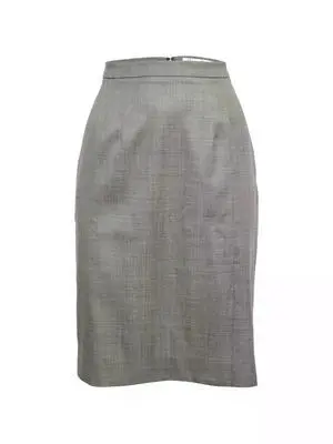 Dior Zip-up Pencil Skirt - Grey
