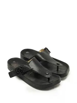 Loewe Anagram Thong Sandals - Black