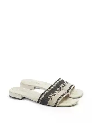 Prada Logo-strap Slides
