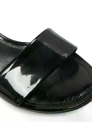 LOUIS VUITTON Ankle-strap Leather Heeled Sandals