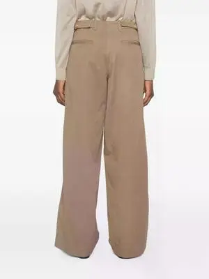 THE ROW Fadry Wide-leg Buckle-detail Trousers - Neutrals