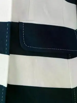Dolce & Gabbana Striped Silk Blend Coat