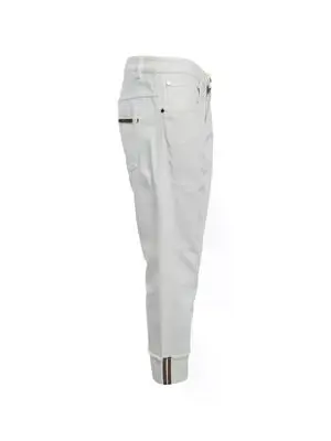 Brunello Cucinelli Cropped Raw Edge Hem Jeans