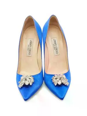 JIMMY CHOO Manda Crystal Embellished Pumps - Blue