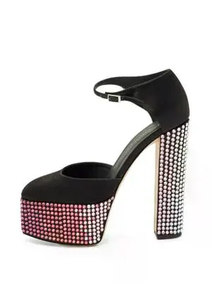 GIUSEPPE ZANOTTI Embellished Platform Pumps - Black