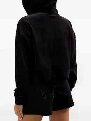Juicy Couture Diamanté-embellished Cropped Hoodie