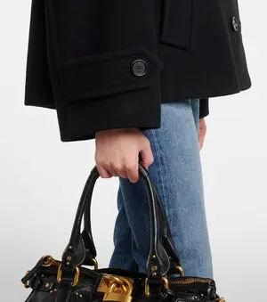 Chloé Double-breasted Wool-blend Peacoat - Black