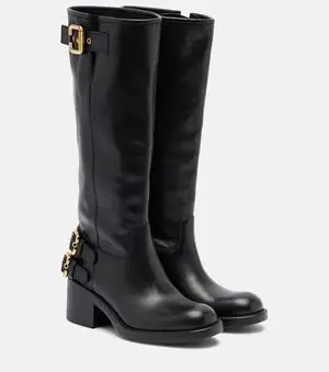Chloé Dakota Buckled Leather Boots - Black