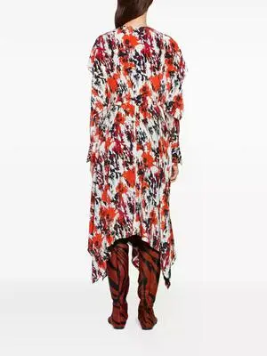 Roberto Cavalli Printed Silk Crepe Midi Dress