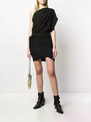 IRO PARIS Asymmetric Ruched Mini Dress