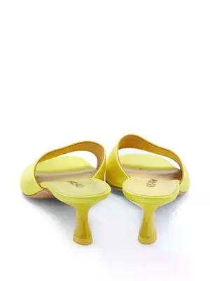 Off-White Single Toe Strap Slip-on Heeled Sandals