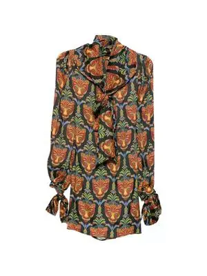 Farm Rio Boho Animal Print Mini Dress
