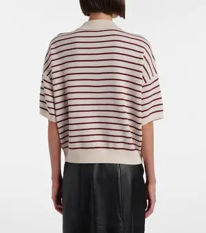 ROTATE BY BIRGER CHRISTENSEN Striped Knitted Polo Shirt