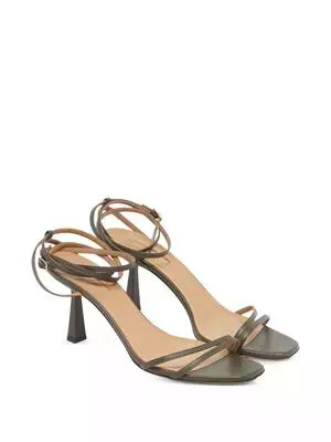 AQUAZZURA Leather Heeled Sandals - Brown