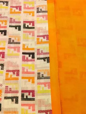 Fendi Zucchino Print Silk Bandeau Scarf