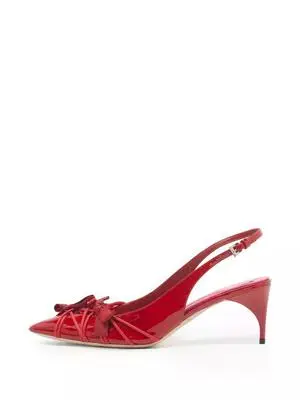 N°21 Lace-up Detail Buckle-fastening Slingback Kitten Heel Pumps