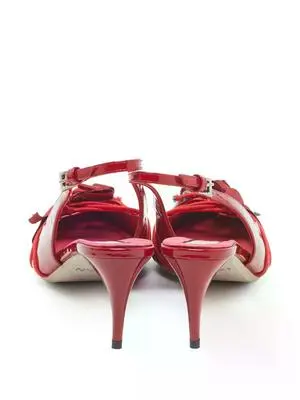 N°21 Lace-up Detail Buckle-fastening Slingback Kitten Heel Pumps