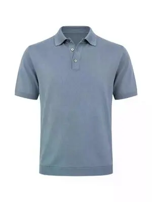 FRANZESE COLLECTION Gossip Ribbed-trim Polo Shirt - Blue