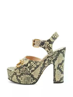 Gucci Horsebit Platform Sandals - Neutrals