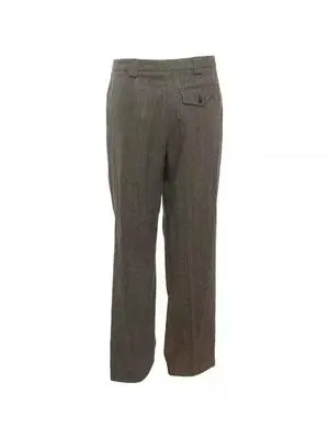 Etro Plaid Wool Wide-leg Trousers