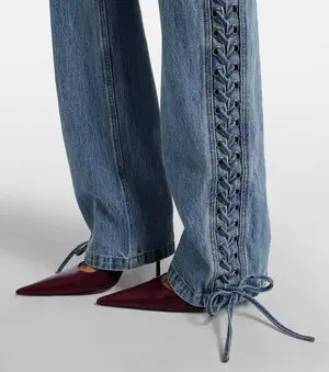 ROTATE BY BIRGER CHRISTENSEN Mid-rise Straight Jeans