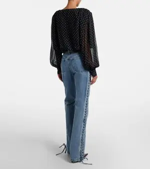 ROTATE BY BIRGER CHRISTENSEN Mid-rise Straight Jeans