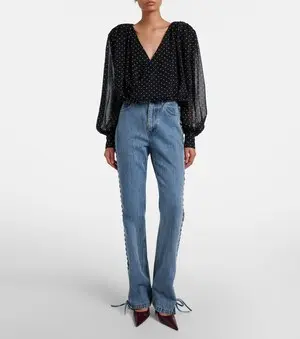 ROTATE BY BIRGER CHRISTENSEN Mid-rise Straight Jeans