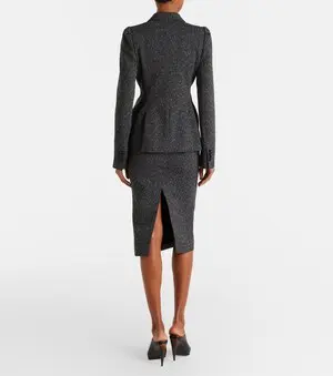 Alexander McQueen Pinstripe Pencil Skirt