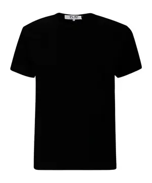 Play Comme Des Garcon Comme Des Garçons Play Logo Patch Crewneck T-shirt - Black