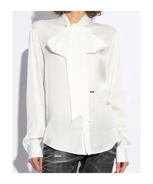 Dsquared2 Bow Detail Logo Plaque Shirt