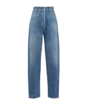 Prada High-waisted Denim Jeans - Medium Blue