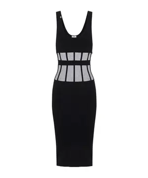Elisabetta Franchi Sleeveless Corset Cutout Midi Dress