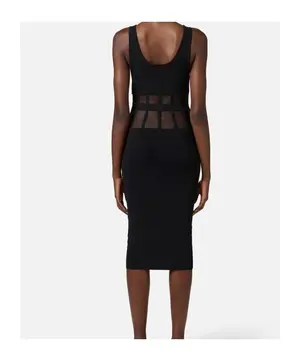 Elisabetta Franchi Sleeveless Corset Cutout Midi Dress