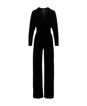 Norma Kamali V-neck Straight-leg Bodysuit