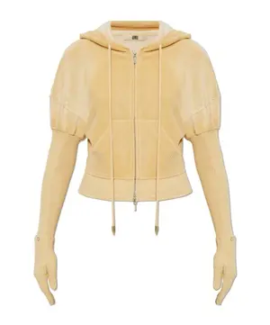 KNWLS Paris Velour Hoodie - Nude
