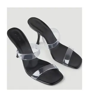 By Far Clara Square Toe Heeled Mules