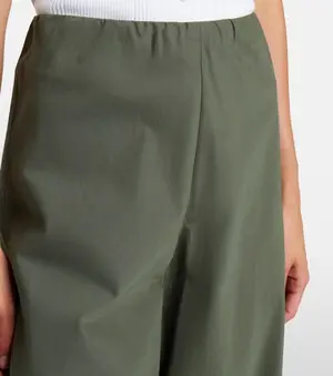 Vince Cotton Twill Wide-leg Pants - Green