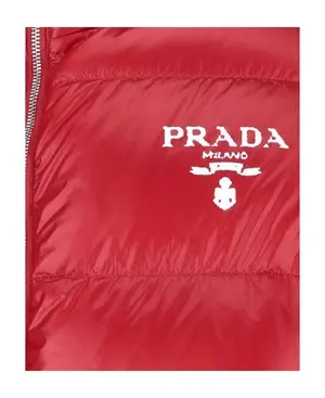 Prada Re-nylon Puffer Jacket With High Collar