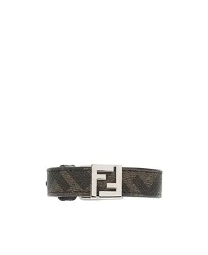 Fendi Ff Logo Pattern Bracelet - Brown