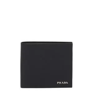 Prada Saffiano Bi-fold Wallet - Black
