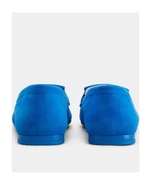 ROGER VIVIER Lacquered Buckle Loafers In Suede