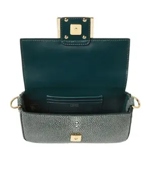 Fendi English Green Stingray Leather Bag