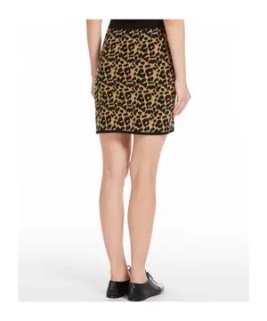 Max Mara Leopard Print Knitted Skirt