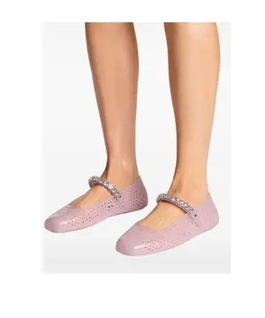 JIMMY CHOO Square-toe Flat Shoes
