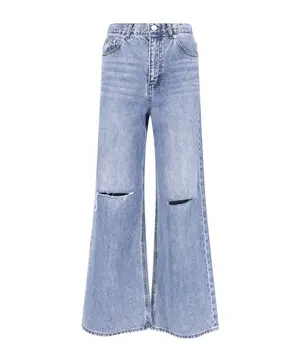 DUNST Distressed Flared Jeans - Blue