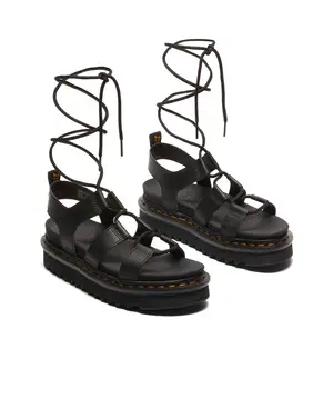Dr. Martens Nartilla Lace-up Platform Sandals - Black